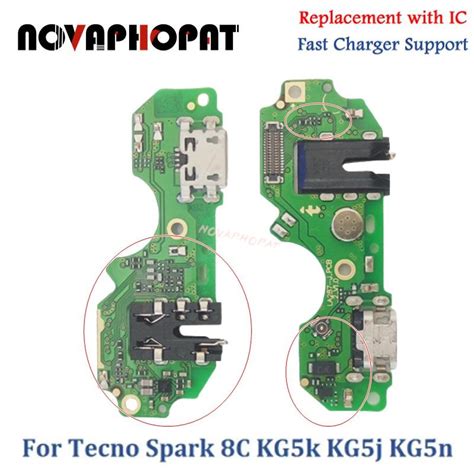 For Tecno Spark C KG K KG J KG N USB Dock Charger Port Plug Headphone Audio Jack Microphone MIC