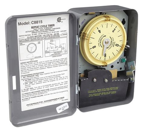 Cycle Timer V AC Input Voltage Amps Sec Min Time Setting Grainger