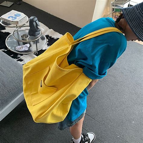 컬러풀 보부상가방 여성 숄더백 에코백 캔버스 천가방