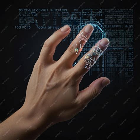 Man Using Hand Ai Artificial Intelligence To Generate Premium Ai