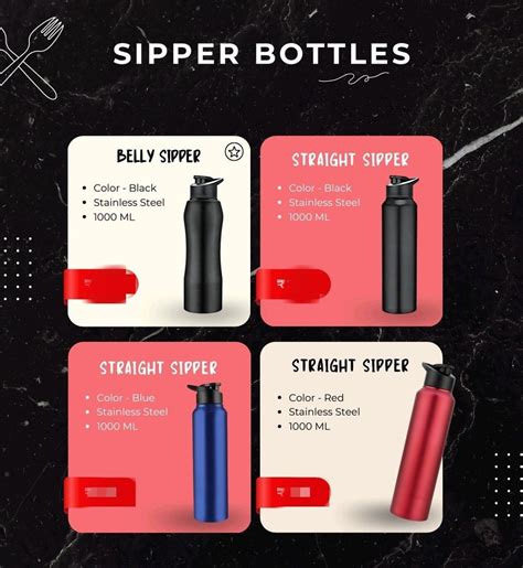Capacity 1000 Ml Steel Sipper Bottle At Rs 160 Piece In New Delhi Id