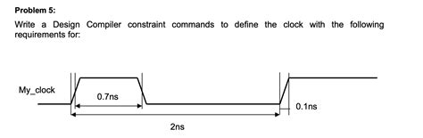 Solved Problem 5 Write A Design Compiler Constraint