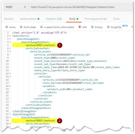 Post Complex Structure Message Via Odata Adapter I Sap Community