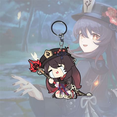 Jual Keychain Genshin Impact Hu Tao Crying Gantungan Kunci Ganci Gantungan Akrilik