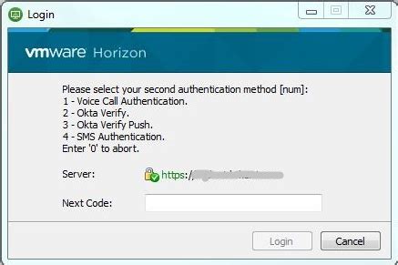 MFA Multi Factor Authentication Options Are Not Being Displayed On The PCoIP Zero Client When