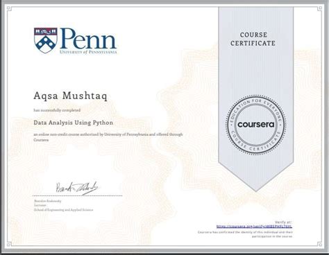 Completed Data Analysis Using Python Course Aqsa Mushtaq Posted On