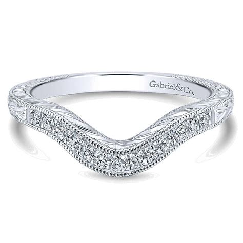 14k White Gold Diamond Curved Wedding Band Wb12578r4w44jj Diamond