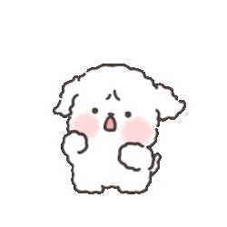 小狗狗生气表情包 可爱小狗脸颊泛红，张嘴抬手，模样呆萌惹人爱表情包图片动图 求表情网 斗图从此不求人