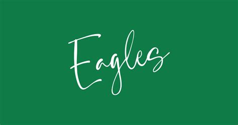 Eagles Script Typography Team Name Eagles Fans T Shirt Teepublic