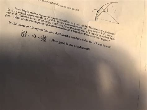 Solved Now Begin With A Regular Hexagon Inscribed In A