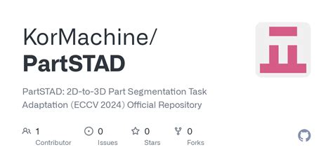 Github Kormachinepartstad Partstad 2d To 3d Part Segmentation Task