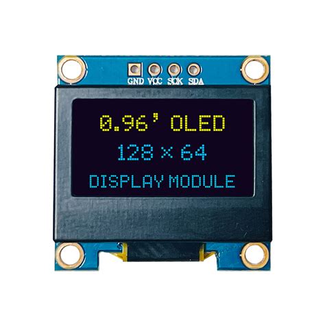 0 96 inch oled display module 128x64 i2c blue white ssd1306