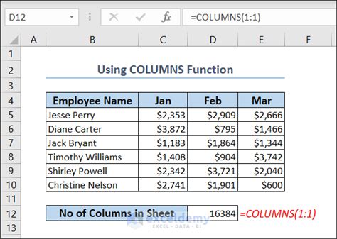 How To Count Number Of Columns In Excel 5 Methods