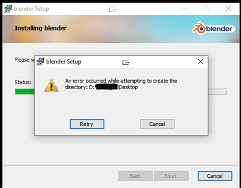 110419 Installation Fails When Desktop Permission To Write Is Denied Blender Blender Projects