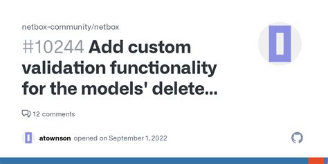 Add Custom Validation Functionality For The Models Delete Method