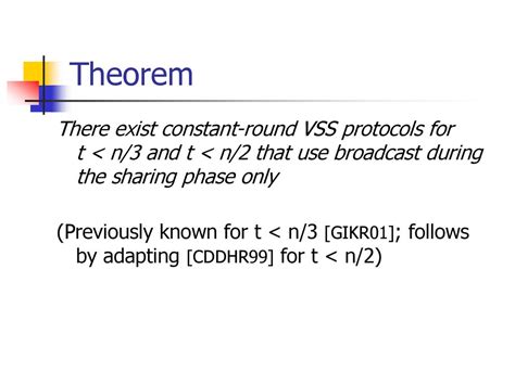 expected constant round protocols for broadcast ppt download