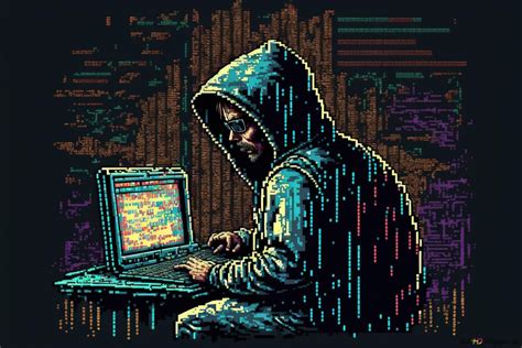 Hacker Pixel Art 4K Wallpaper Download