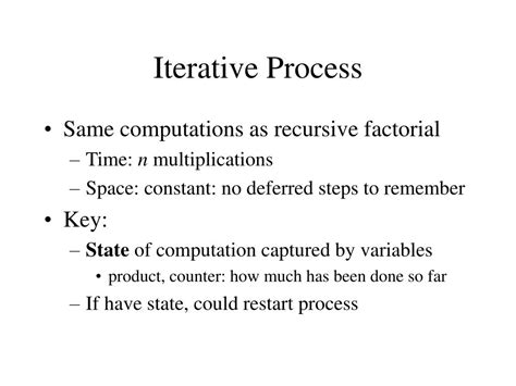 Ppt Recursion Linear And Tree Recursive Processes And Iteration