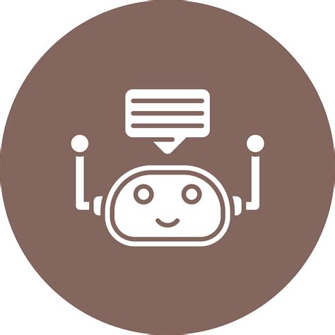 Chatbot Glyph Circle Background Icon 17720879 Vector Art At Vecteezy