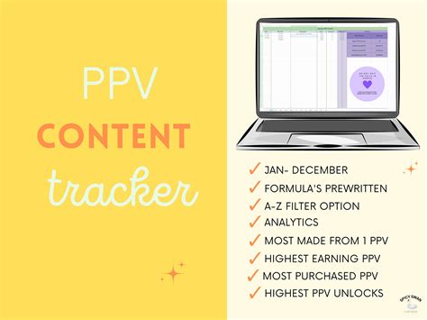 PPV Tracker Onlyfans Adult Industry NSFW Expense Tracker Google Sheets Etsy