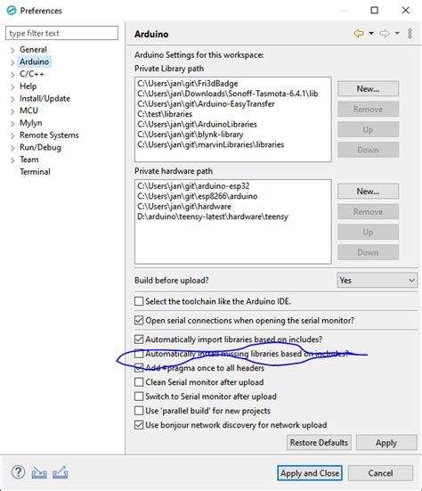 Question Where Do External Libraries Go · Issue 1249 · Sloeberarduino Eclipse Plugin · Github