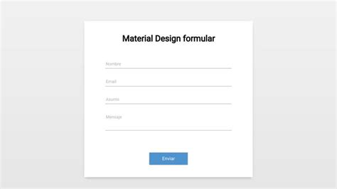 form fields with material design in pure css