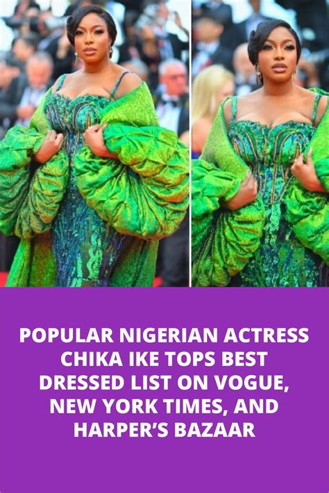 Popular Nigerian Actress Chika Ike Tops Best Dressed List On Vogue New