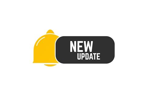 premium vector new update with notification bell icon vector