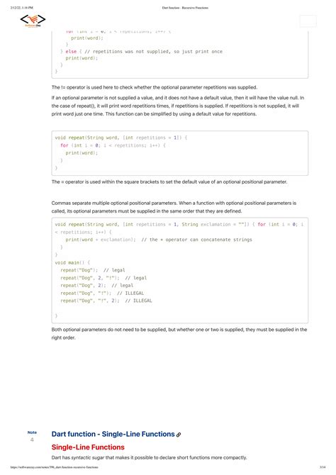 Dart Function Recursive Functions Pdf
