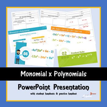 Multiplying Monomials And Polynomials By Algebra Power TPT