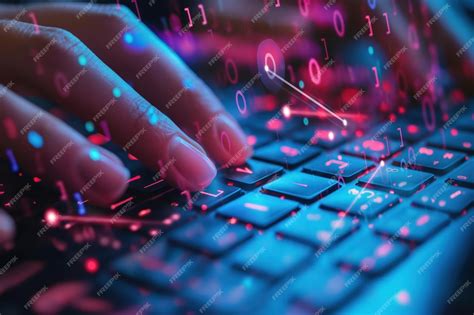 Premium Photo Macro Fingers Typing On A Secure Virtual Keyboard For Social Media Access