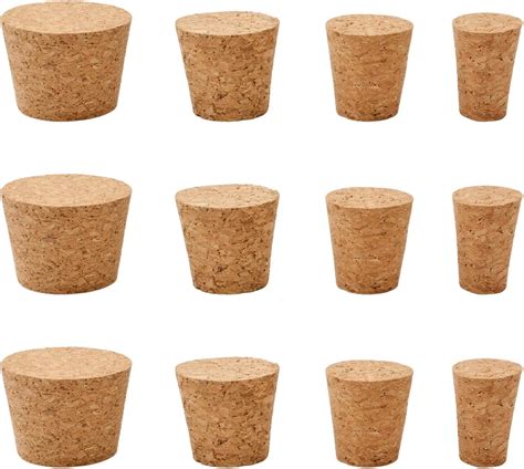 Giantree Lot De 30 Bouchons En Liège Coniques En Bois 6 Tailles