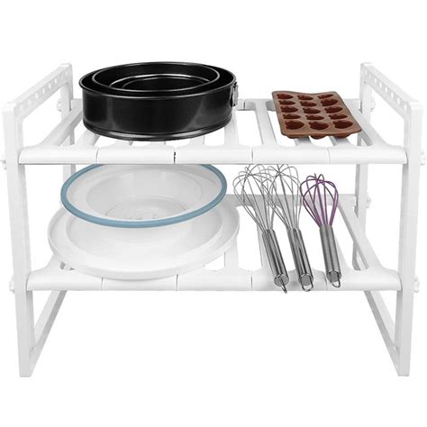 Регульована кухонна полиця 38 70см Kitchen Rack Полиця для зберігання посуду Розсувний