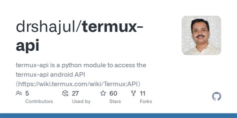 Github Drshajul Termux Api Termux Api Is A Python Module To Access The Termux Api Android Api