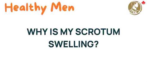 Unraveling The Mystery Why Is My Scrotum Swelling