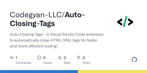 Github Codegyan Llcauto Closing Tags Auto Closing Tags A Visual