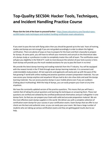 Ppt Top Quality Sec504 Hacker Tools Techniques And Incident Handling Practice Cou