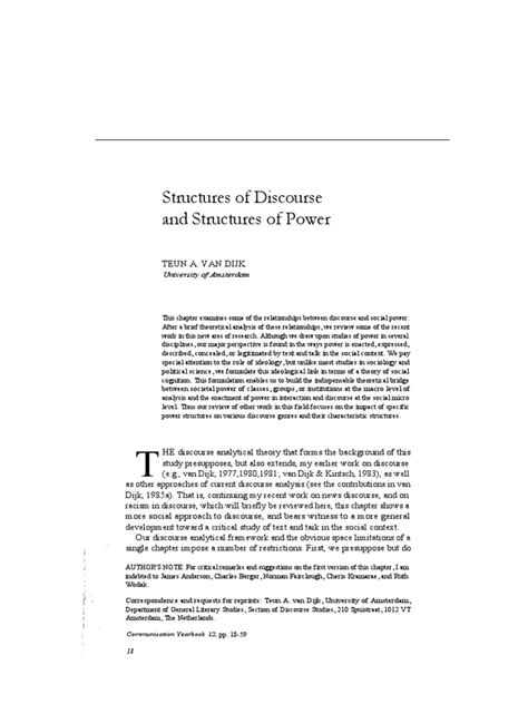 structures of discourse and structures of power pdf