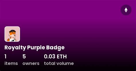 royalty purple badge collection opensea