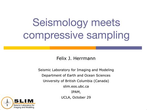 pdf seismology meets compressive sampling
