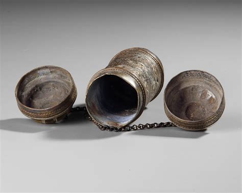 A Silver And Copper Inlaid Scroll Holder Persia 19th Century