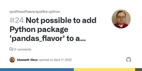 Not Possible To Add Python Package Pandas Flavor To A Packages SPK Issue