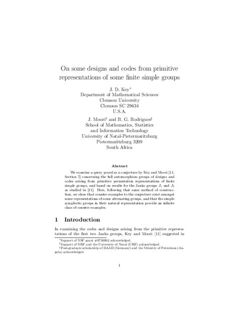 Pdf On The Automorphisms Of Designs Constructed From Finite Simple