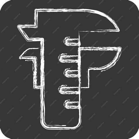 Premium Vector Icon Caliper Suitable For Education Symbol Chalk Style Simple Design Editable