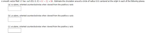 Solved A Smooth Vector Field G Has Curl G I J Chegg
