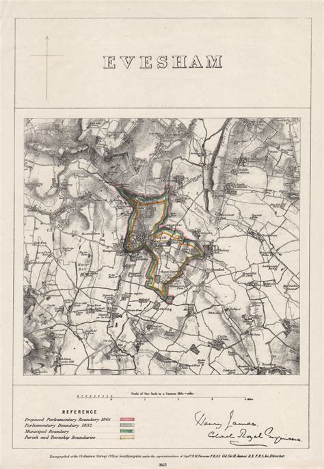 Evesham Boroughtown Plan Boundary Commission Worcestershire James