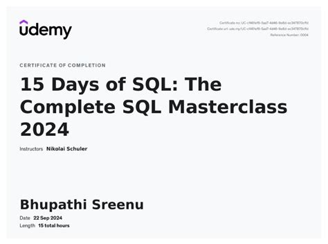 Bhupati Sreenu On Linkedin Sql Udemy Learning Professionaldevelopment