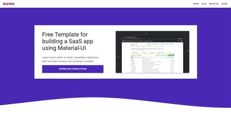 React Saas Template Free Dashboard Template React Material Ui