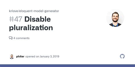 disable pluralization · issue 47 · krlove eloquent model generator