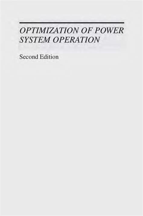 Free Download Optimization Of Power System Operation By Public Domain Pdf Online